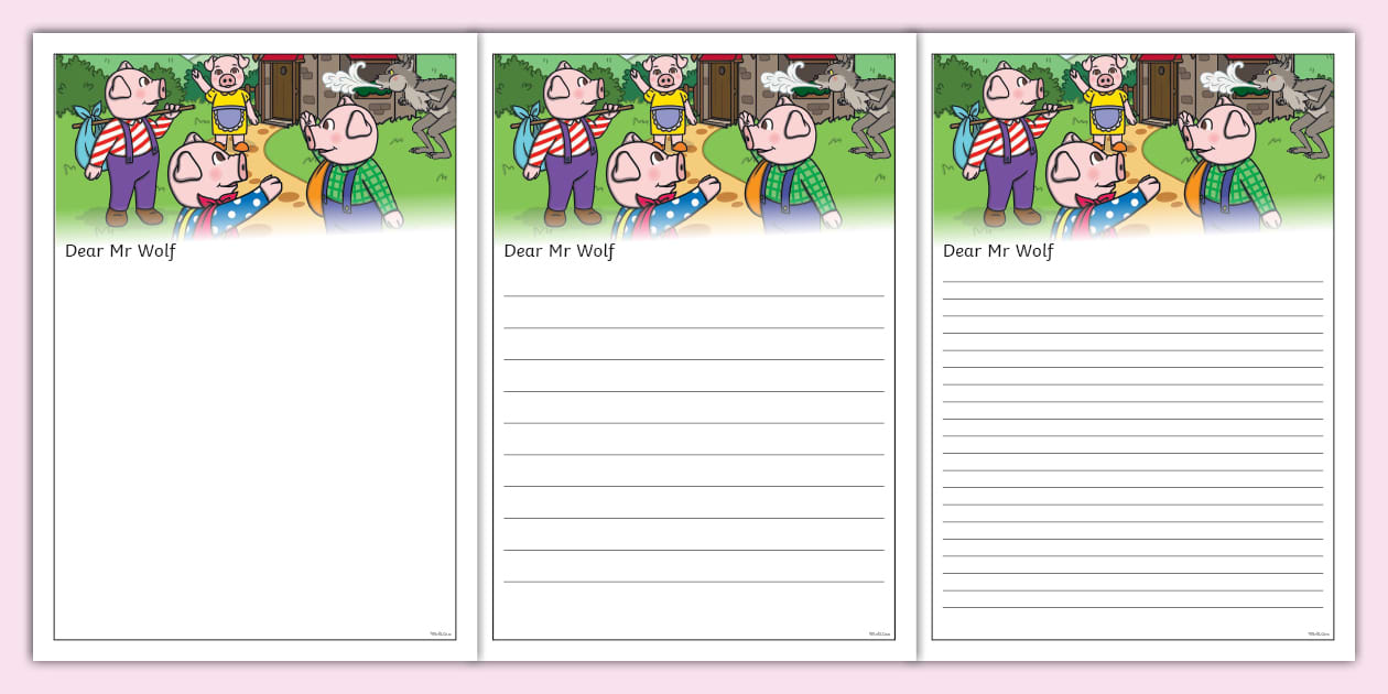 The Three Little Pigs Letter Writing Frames (teacher made)