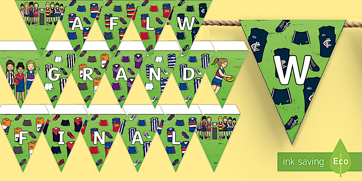 Women's Australian Rules Football Grand Final Display Bunting