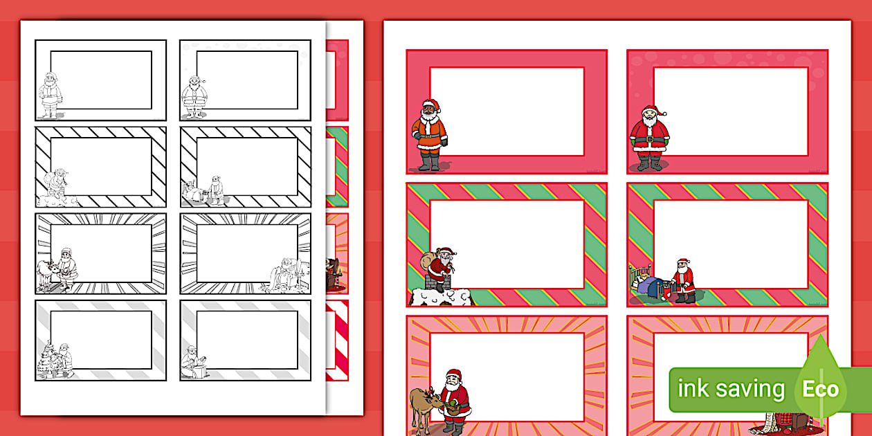 Santa Name Cards (teacher made) - Twinkl