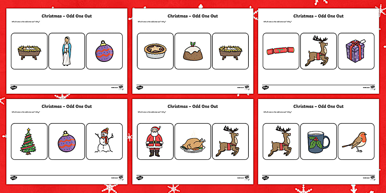 Christmas Odd One Out Worksheet / Worksheet (teacher made)