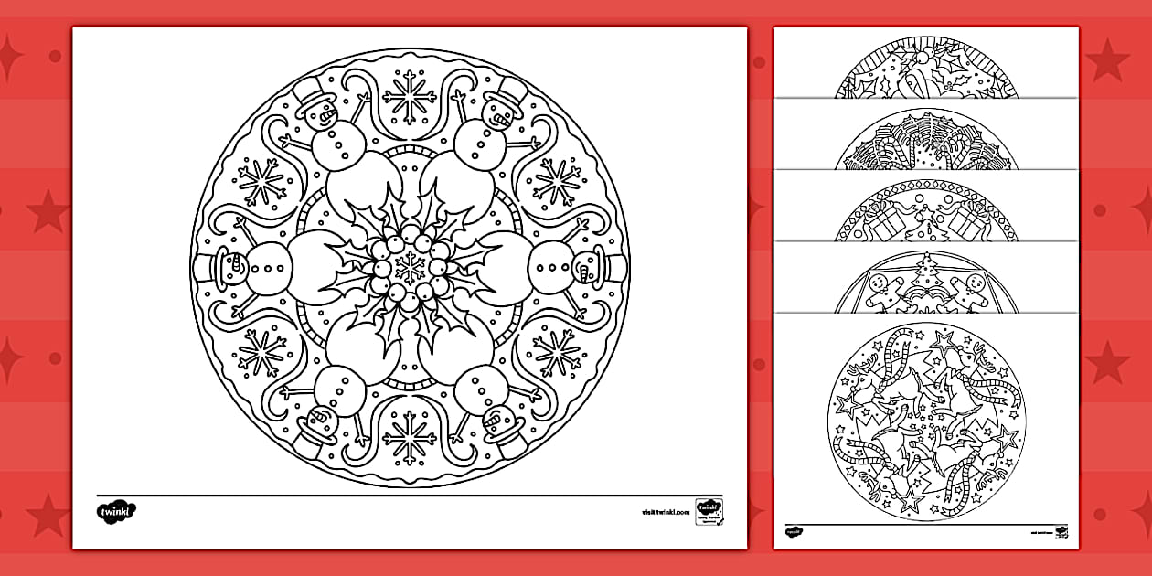 Christmas Mandala | Prekindergarten Resource | Twinkl USA
