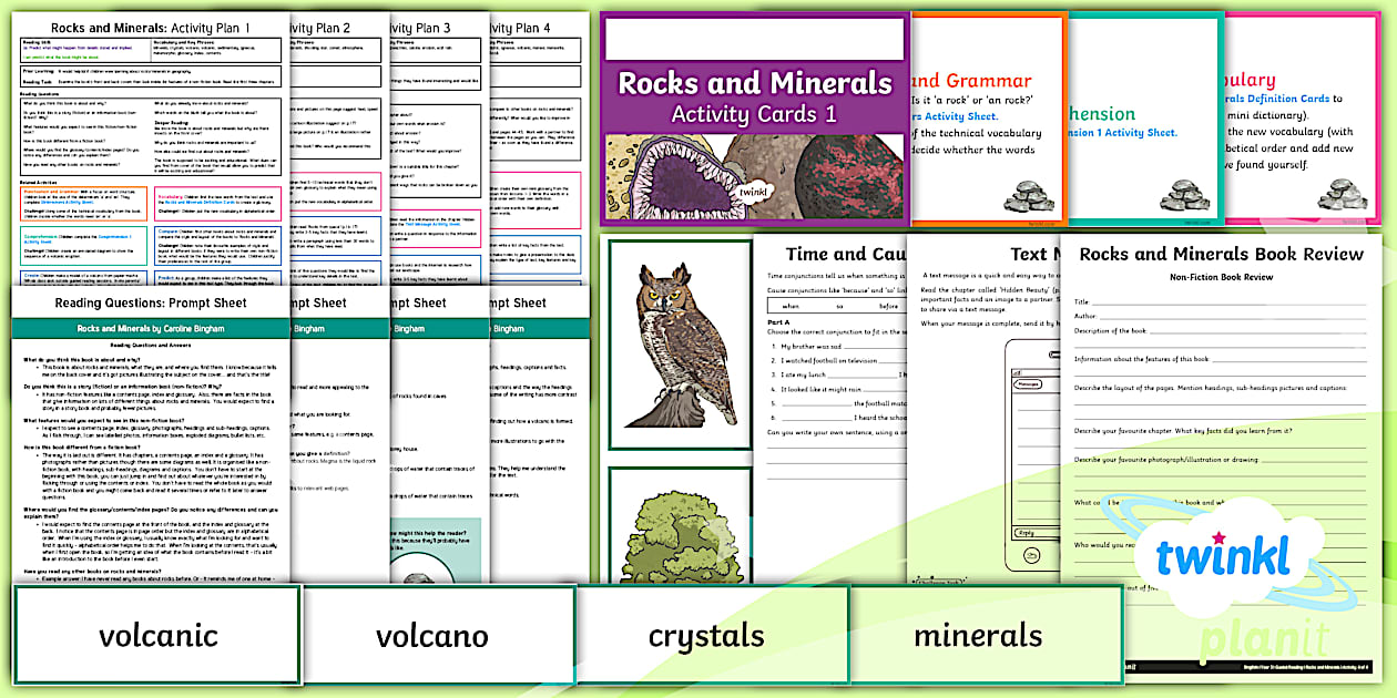 Rocks and Minerals Guided Reading Y3 Unit Pack to Support Teaching on ...