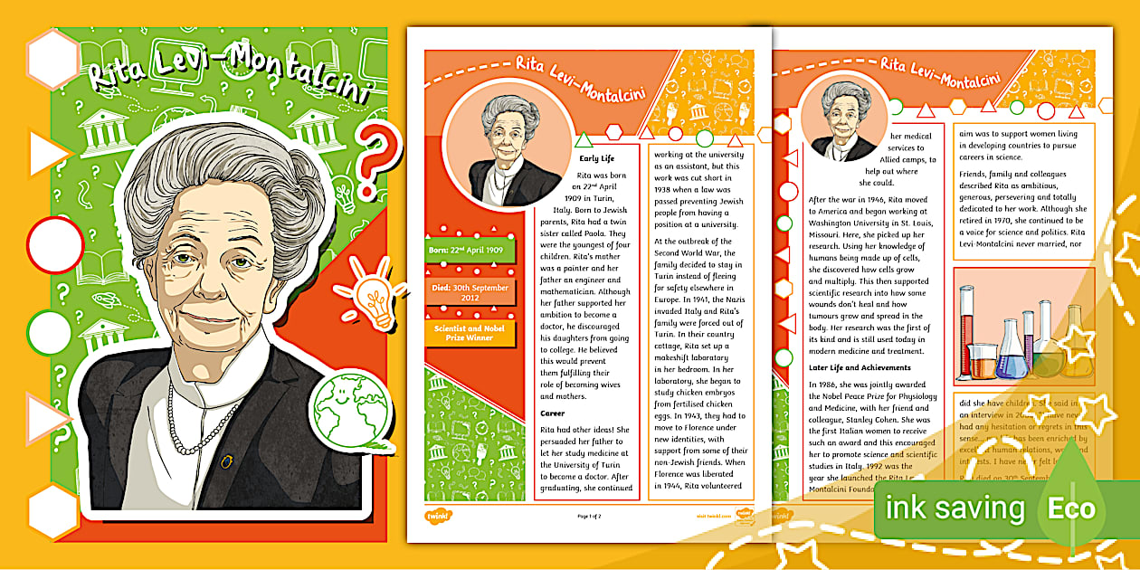 Significant People: Rita Levi-Montalcini (Ages 7 - 11)