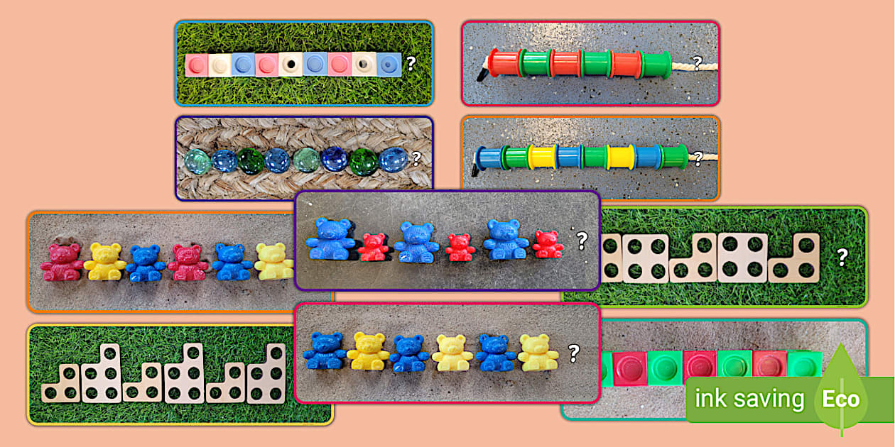 👉 Simple Repeating Patterns Photo Cards (teacher made)