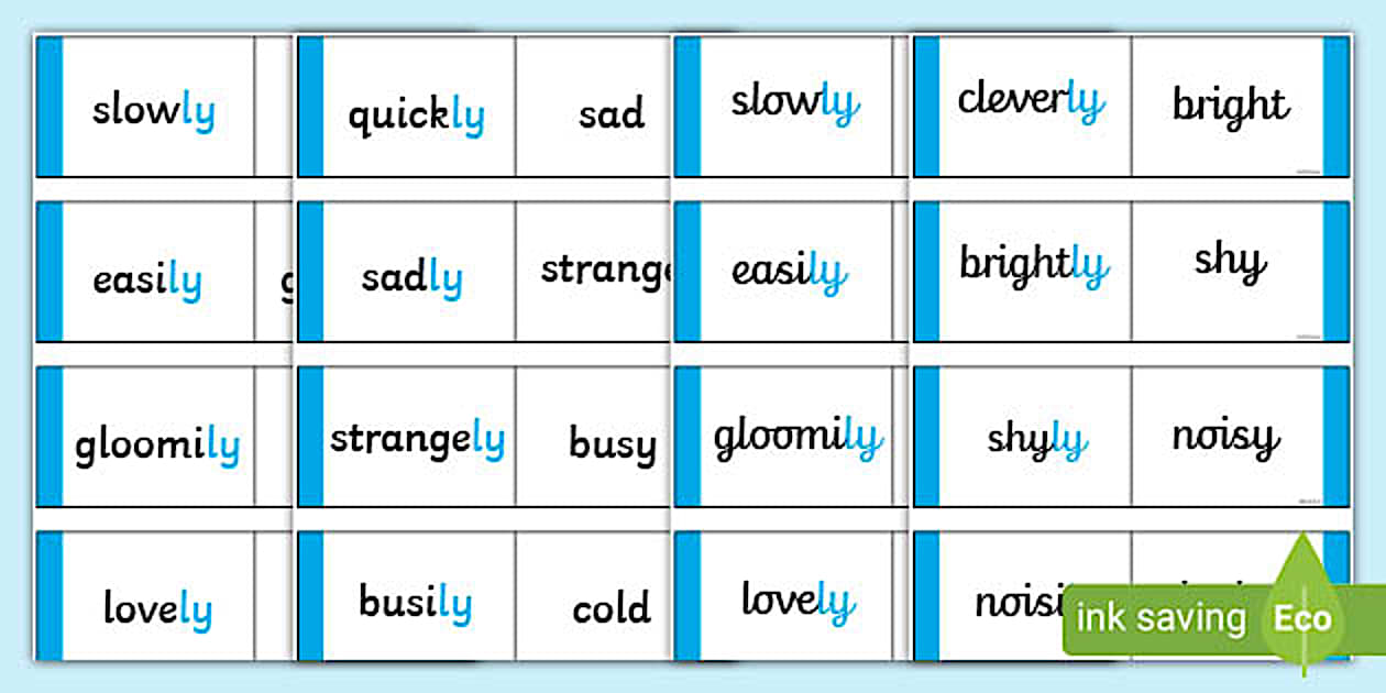 Suffix Loop Cards ly (ティーチャーメイド) - Twinkl