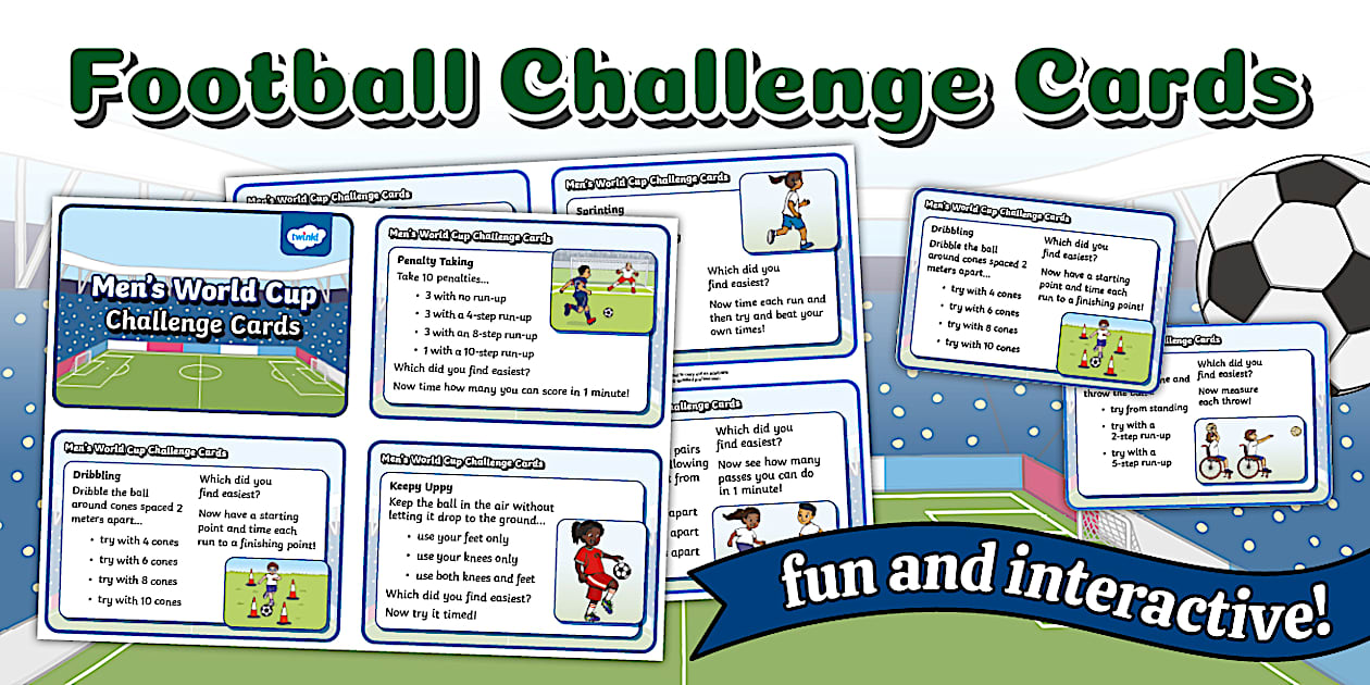 First Level Men's World Cup PE Challenge Cards