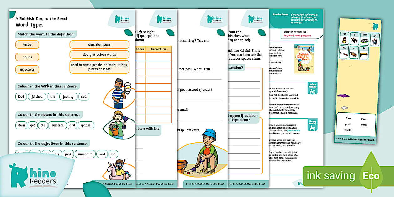 6a A Rubbish Day at the Beach: Resource Pack (teacher made)