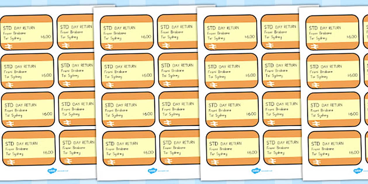Train Station Tickets (teacher made) - Twinkl