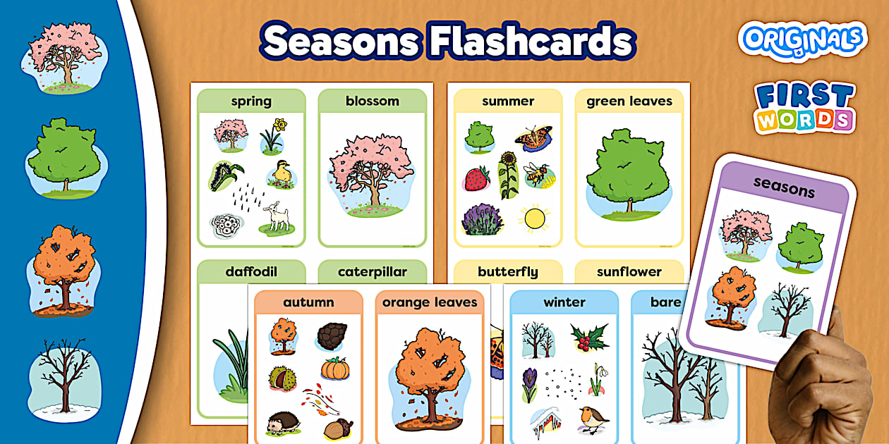 Originals First Words Flashcards: Seasons