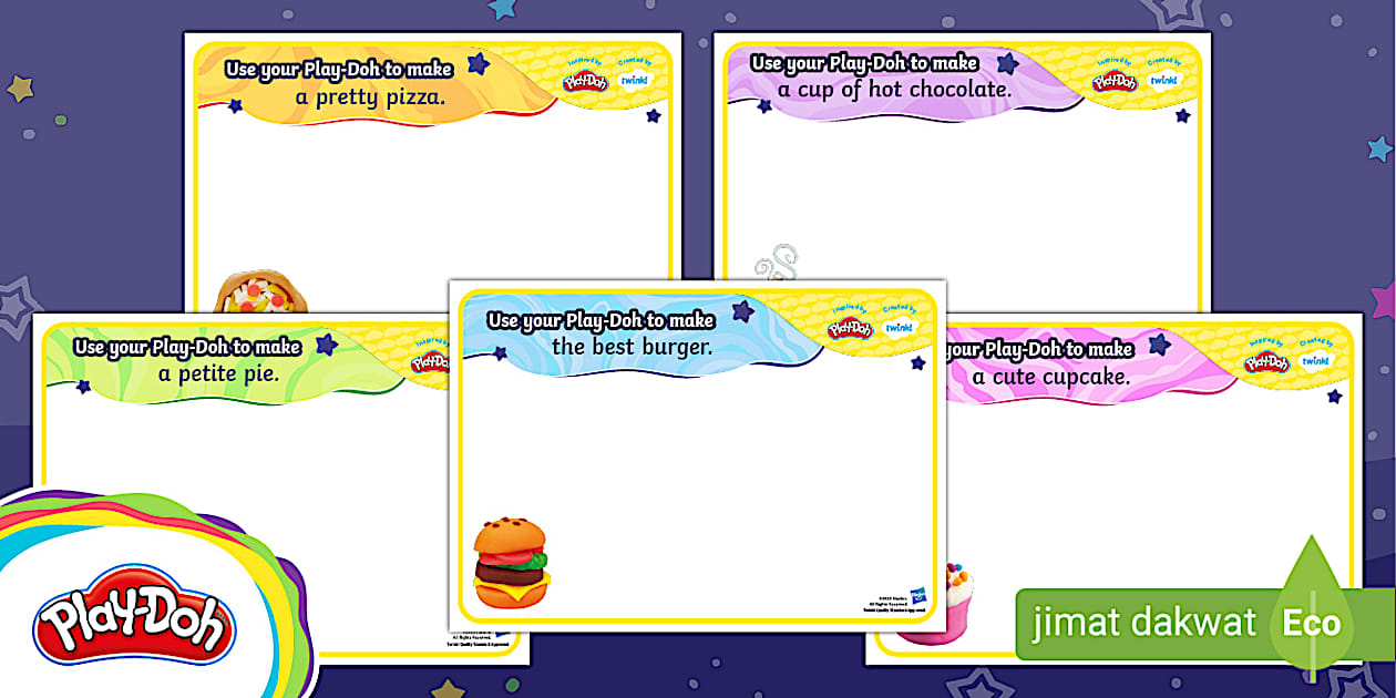 Words for Kids Using Play-Doh: Food Mats (teacher made)