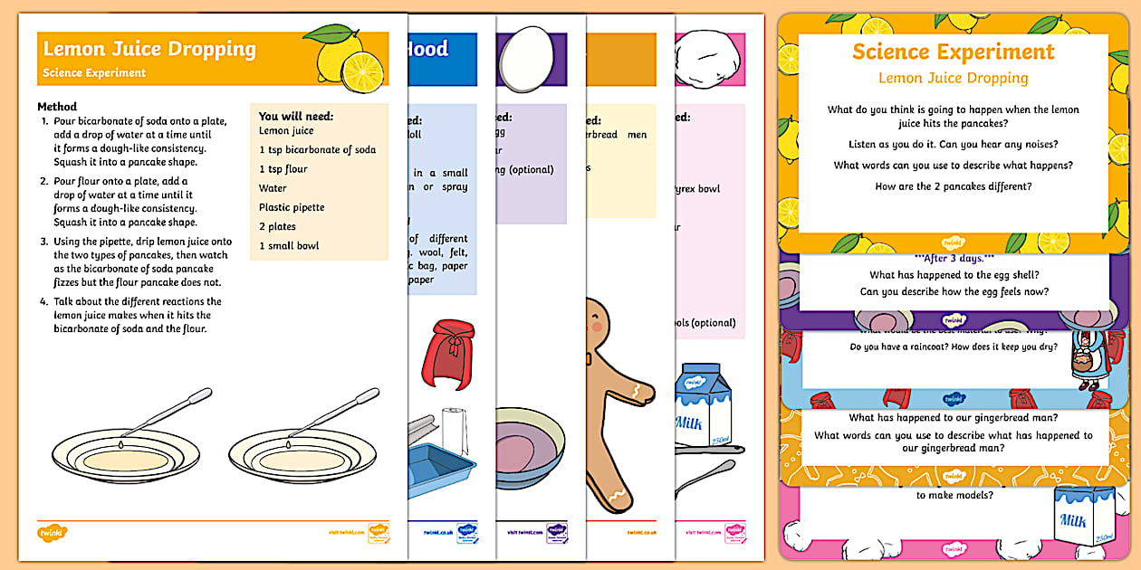 EYFS Science Experiments Resource Pack - Twinkl