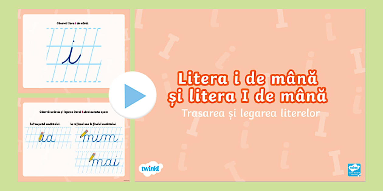 Litera i de mana si litera I de mana: Trasare si legare – Prezentare