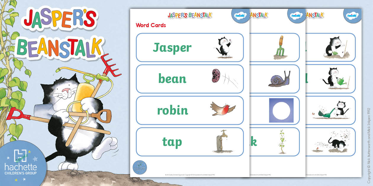 FREE! - Jasper's Beanstalk Word Cards (teacher made)