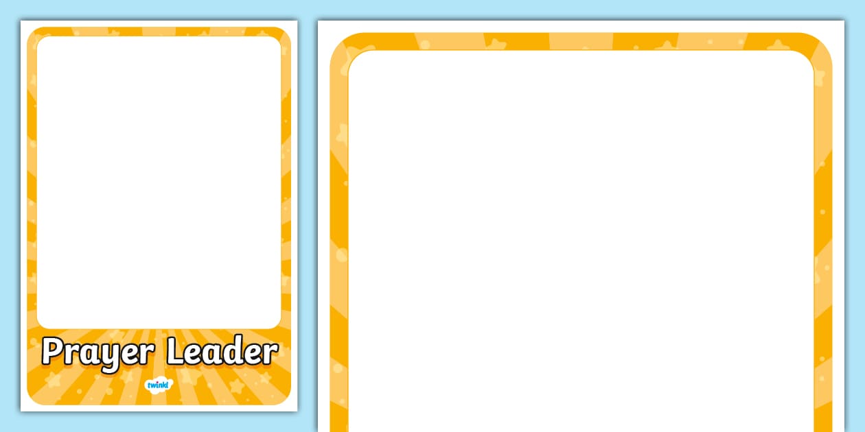 Prayer Leader Frame - Twinkl Religion Display (teacher made)
