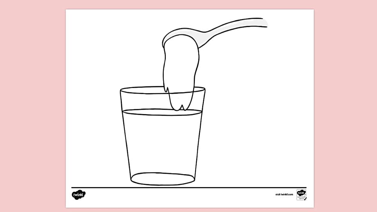 Adding Powder to Water Colouring | Colouring Sheets - Twinkl