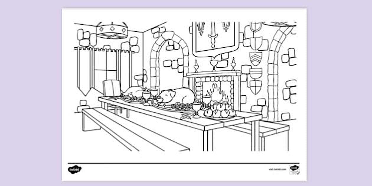 Feast Colouring Sheet - KS1 (Teacher-Made) - Twinkl