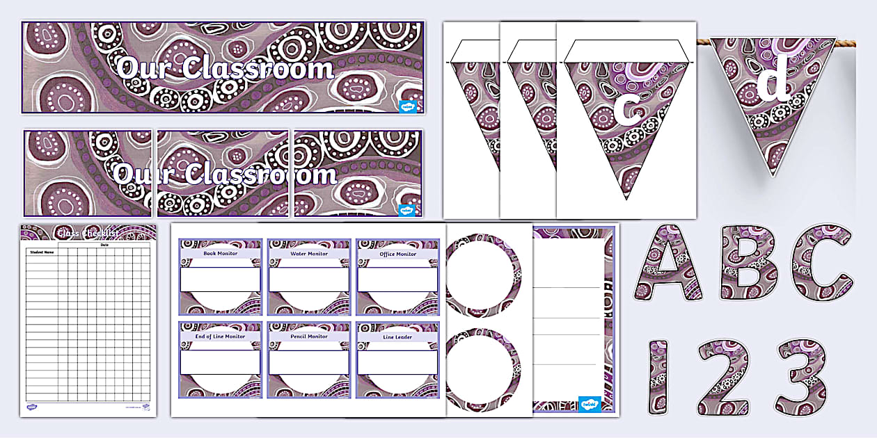 Australian Indigenous Classroom Display Pack (teacher made)
