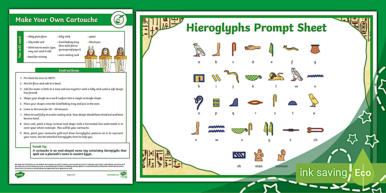 Ancient Egypt: Make Your Own Cartouche Craft Instructions