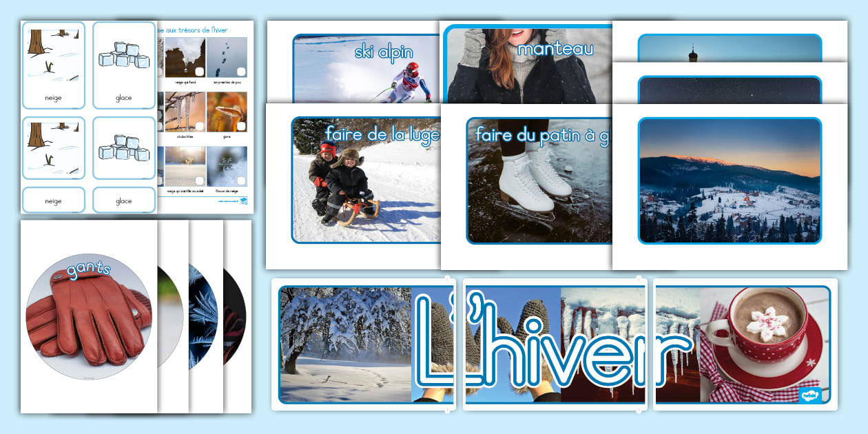 Pack de ressources d'inspiration Montessori sur l'hiver