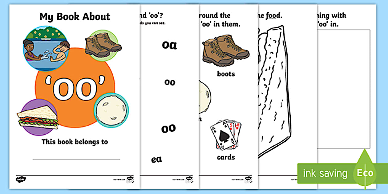 My Phase 3 Digraph Workbook (oo - long) (teacher made)