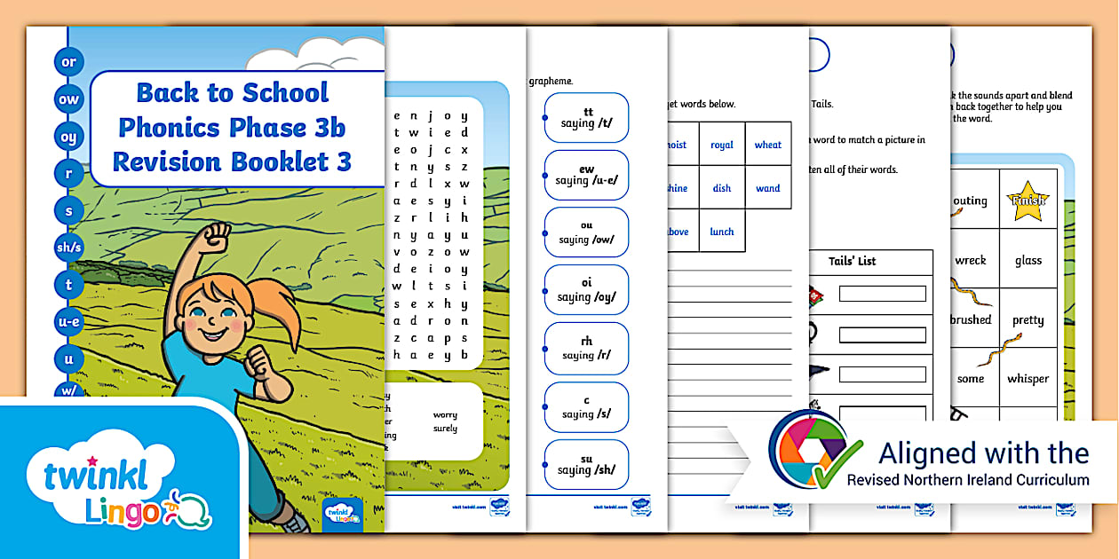 Back to School Phonics Phase 3b Revision Booklet 3 - Twinkl