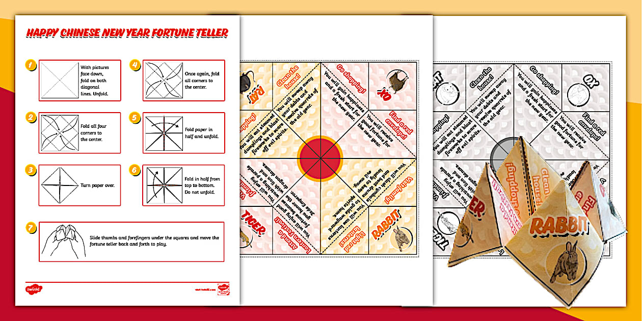 Editable Happy Chinese New Year Fortune Teller Craft