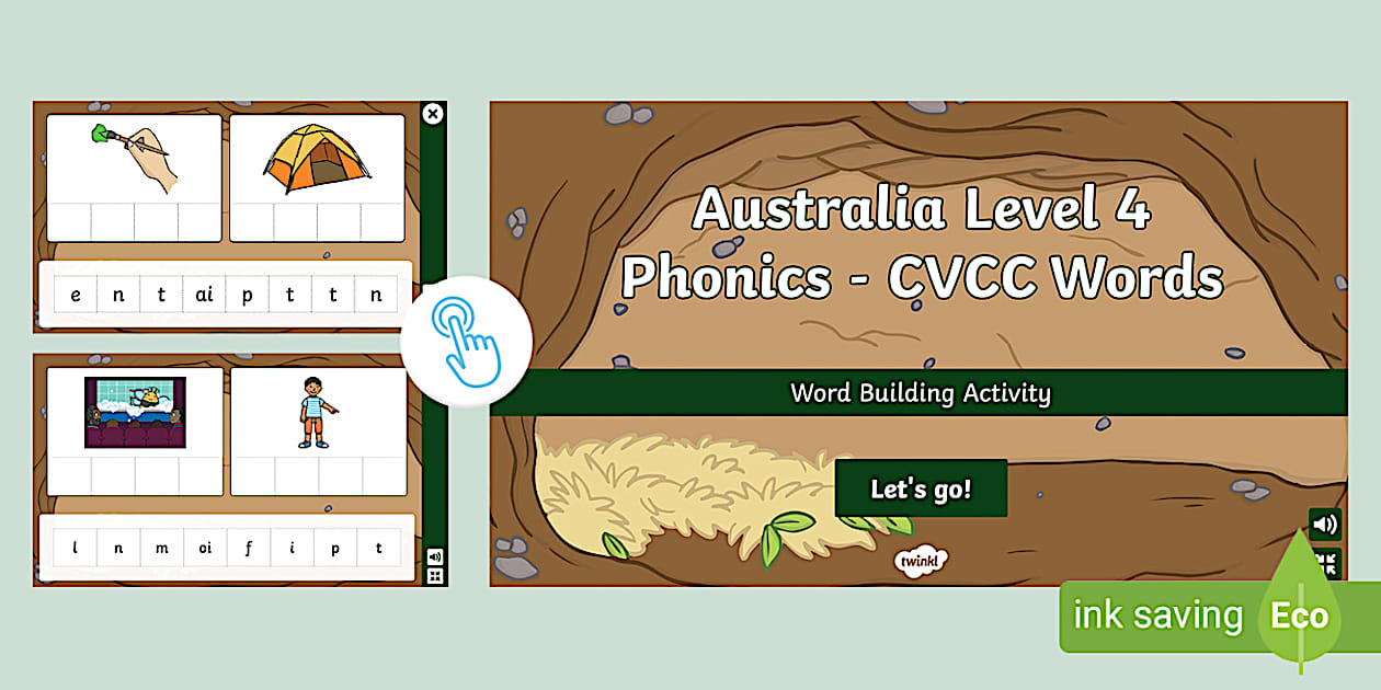 Level 4 Phonics Word Builder Game - CVCC Words - Twinkl