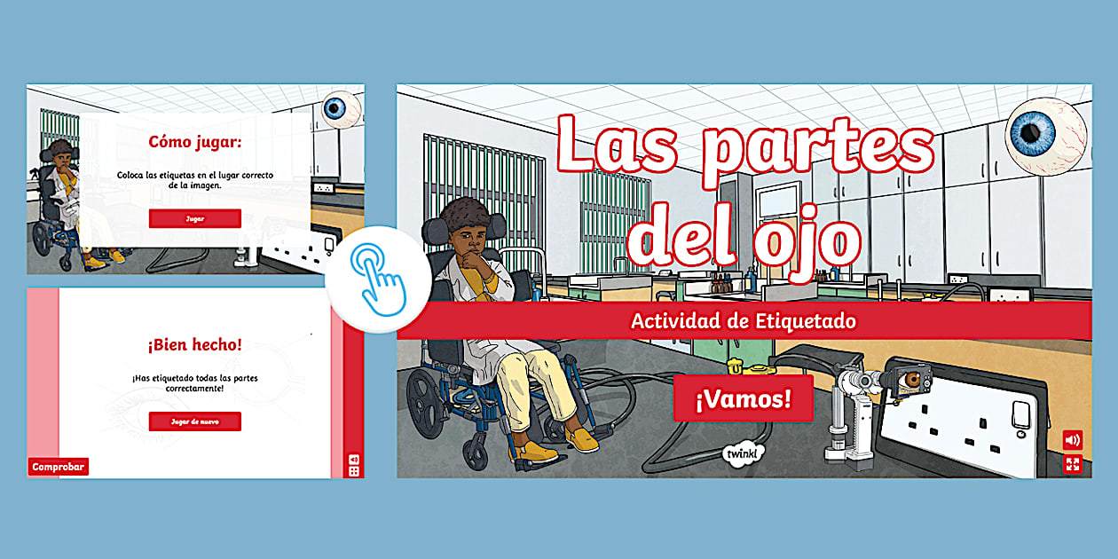 Juego interactivo: Etiquetar las partes del ojo - Twinkl
