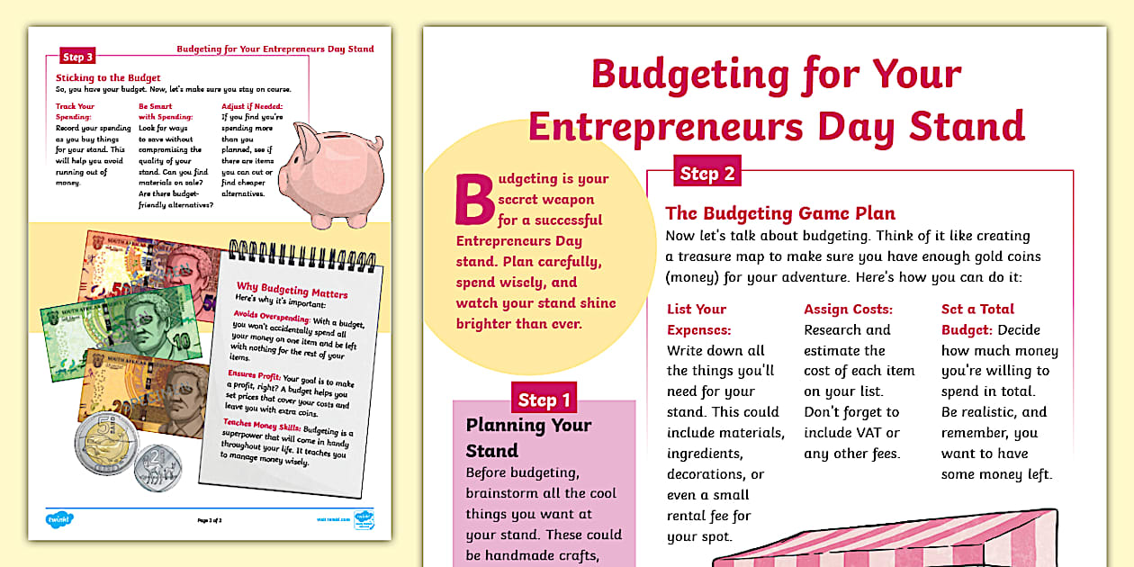 Budgeting for Your Entrepreneur's Day Stand