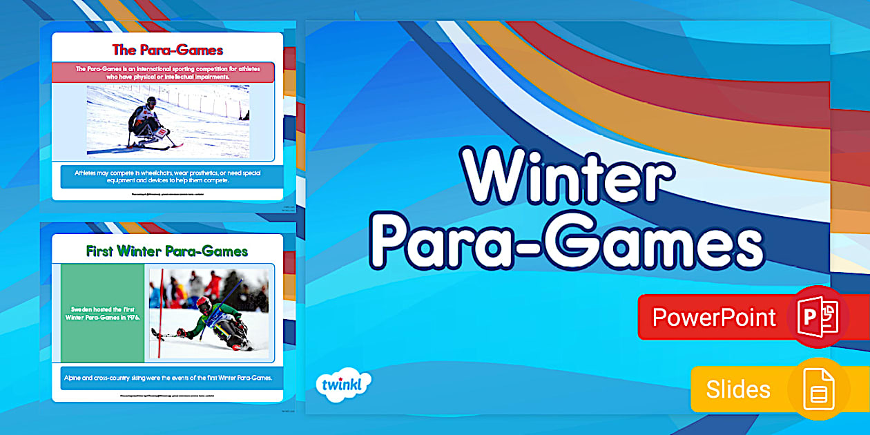 Winter Para-Games PowerPoint & Google Slides for K-2nd Grade