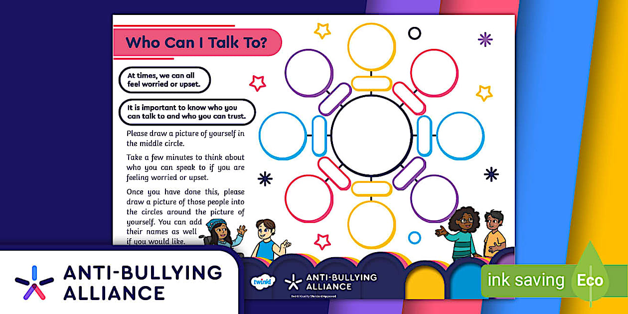 FREE! - Who Can I Talk to About Bullying? Activity | Twinkl