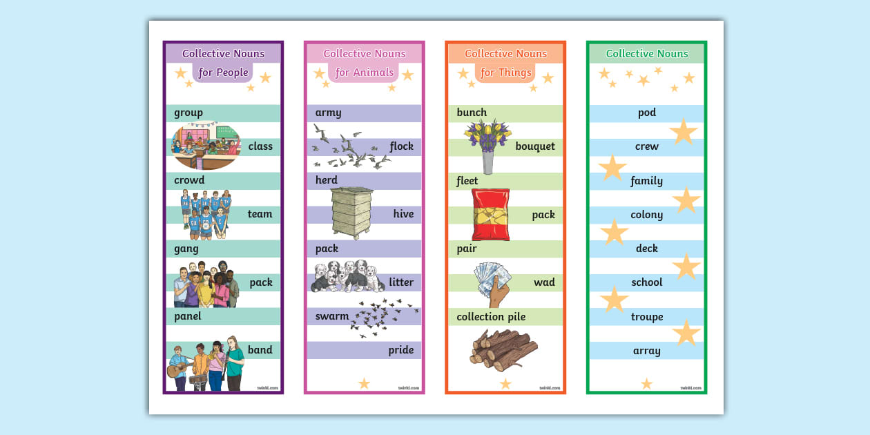 Collective Nouns Bookmarks