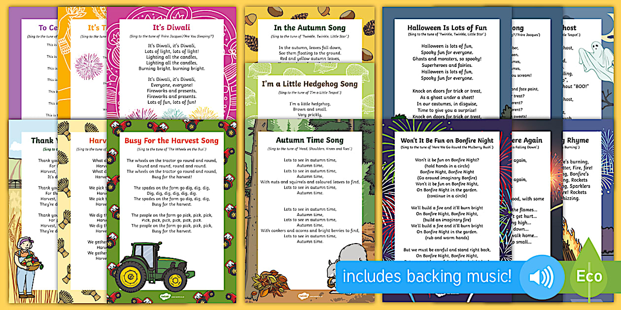Autumn Term Choir Songs Resource Pack (teacher made)