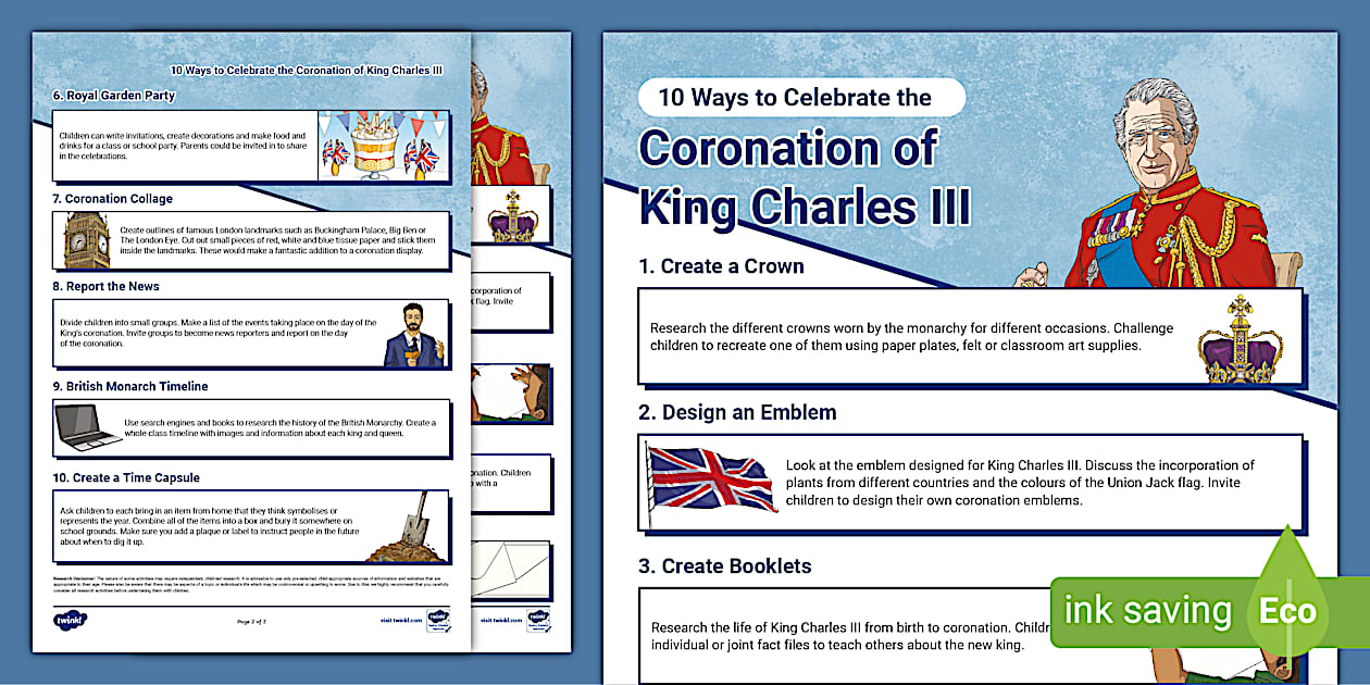 King Charles Coronation Plans Worksheet| Twinkl| Coronation
