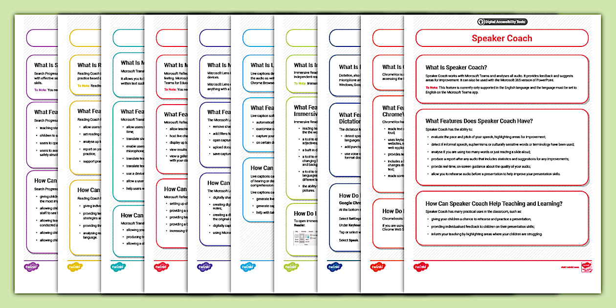 Digital Accessibility Tools Pack - Twinkl - Computing