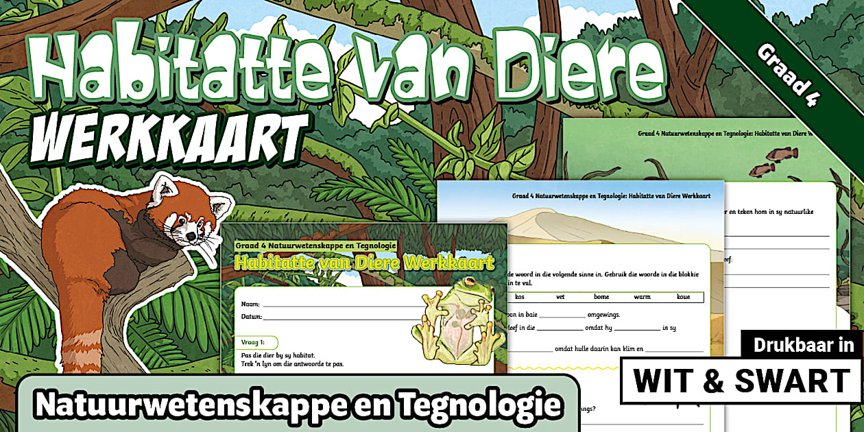 Graad 4 - Natuurwetenskappe en Tegnologie - Kwartaal 1 - Habitats van ...