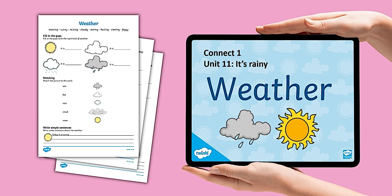 English Connect 1 - unit 11 - It's rainy - term 2 - Twinkl