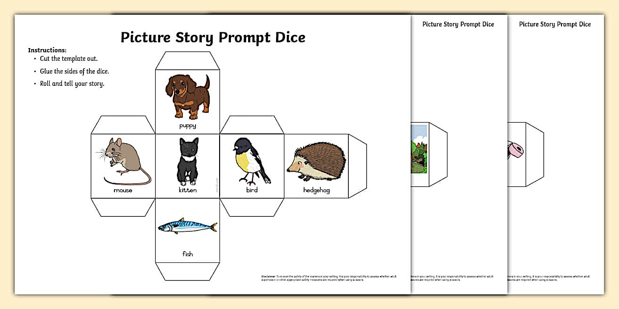 Picture Story Prompt Dice
