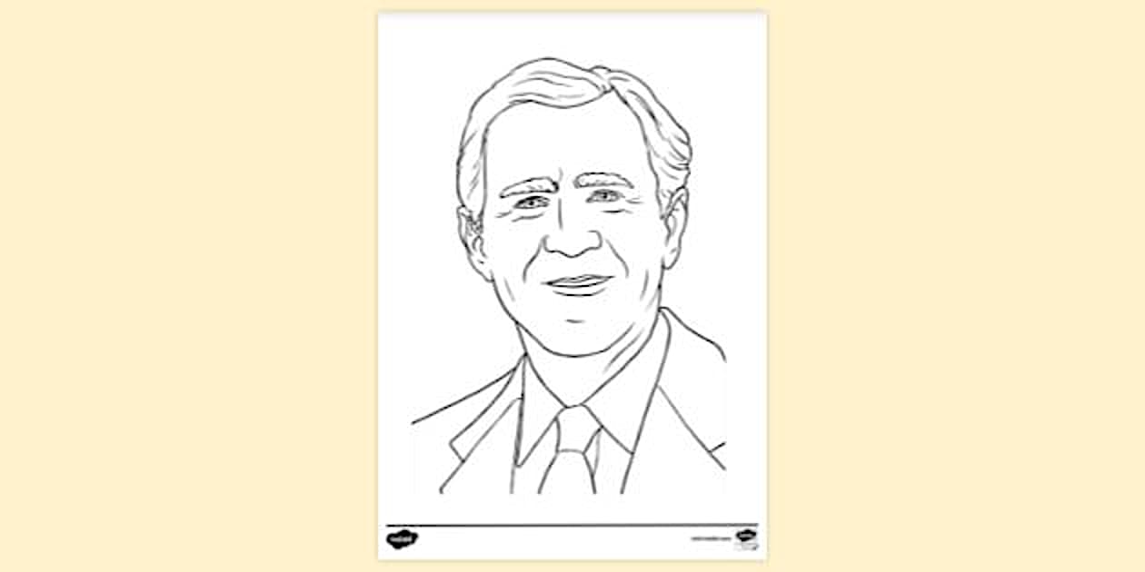 George W Bush Colouring Sheet Colouring | Colouring Sheets