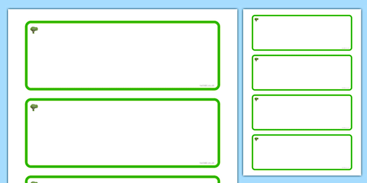 Elm Tree Themed Editable Drawer-Peg-Name Labels (Colorful)