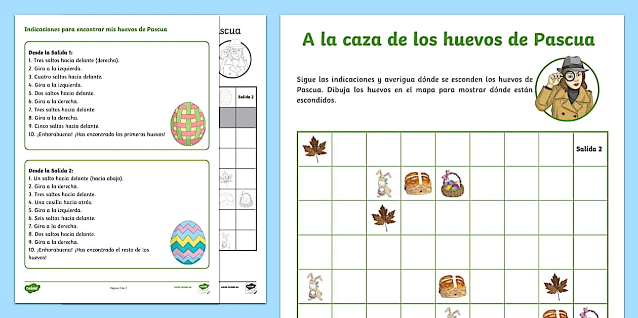 Ficha de actividad: A la caza de los huevos de Pascua