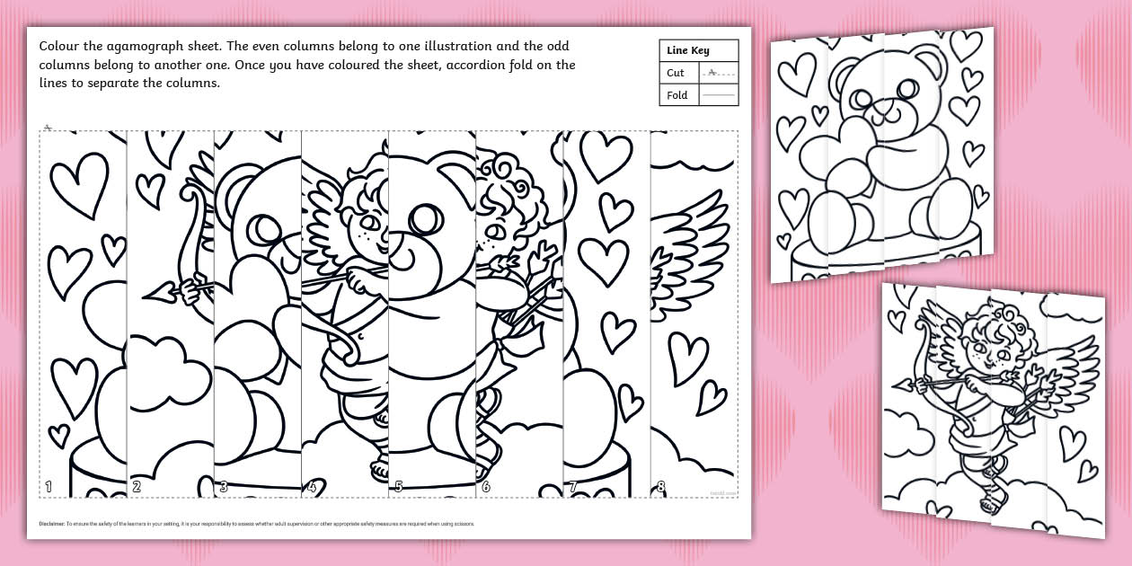 Valentine's Day Agamograph (teacher made) - Twinkl