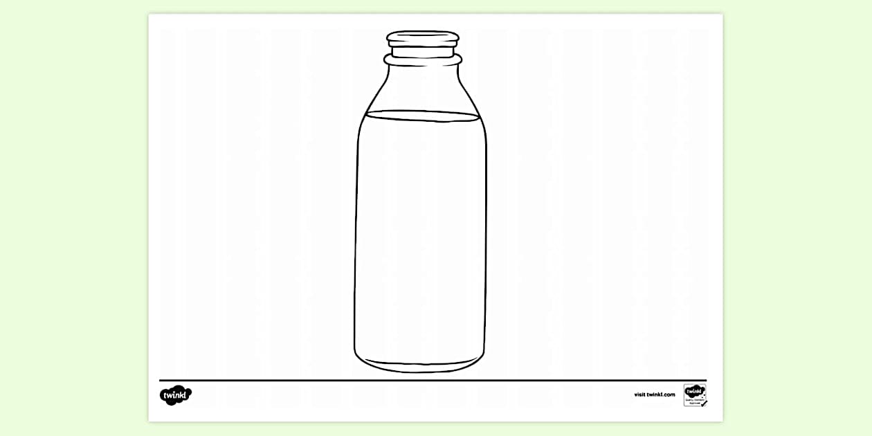 Glass Milk Bottle Colouring Sheet | Colouring Sheets