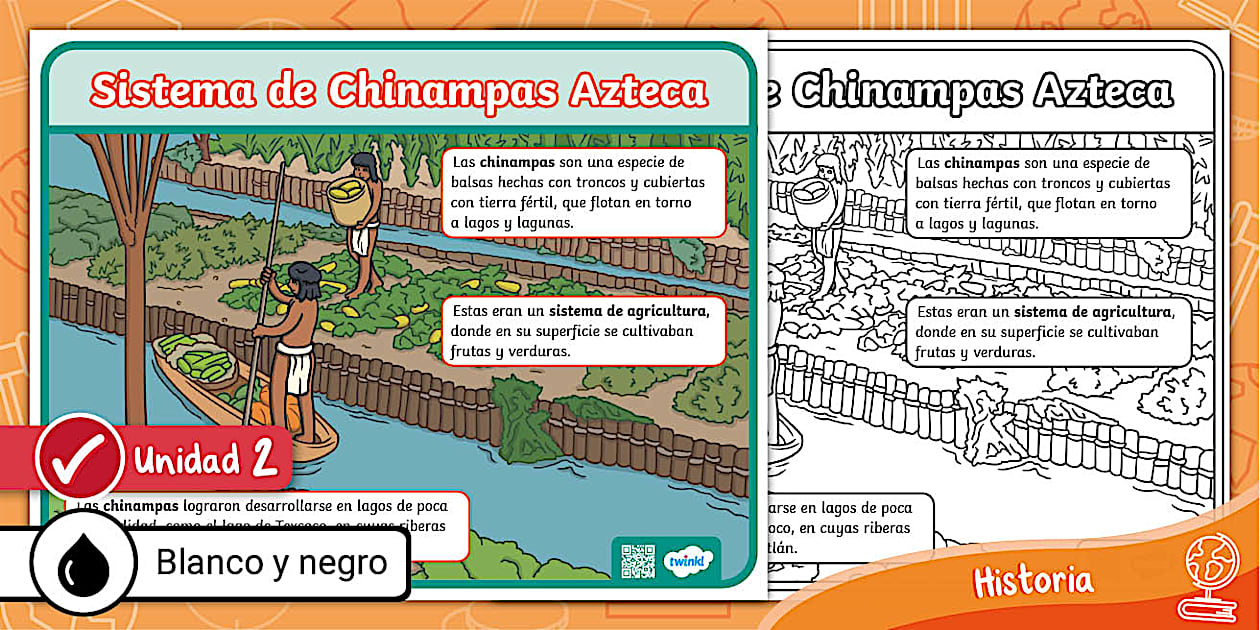 Póster | Sistema Chinampas Azteca | Historia América