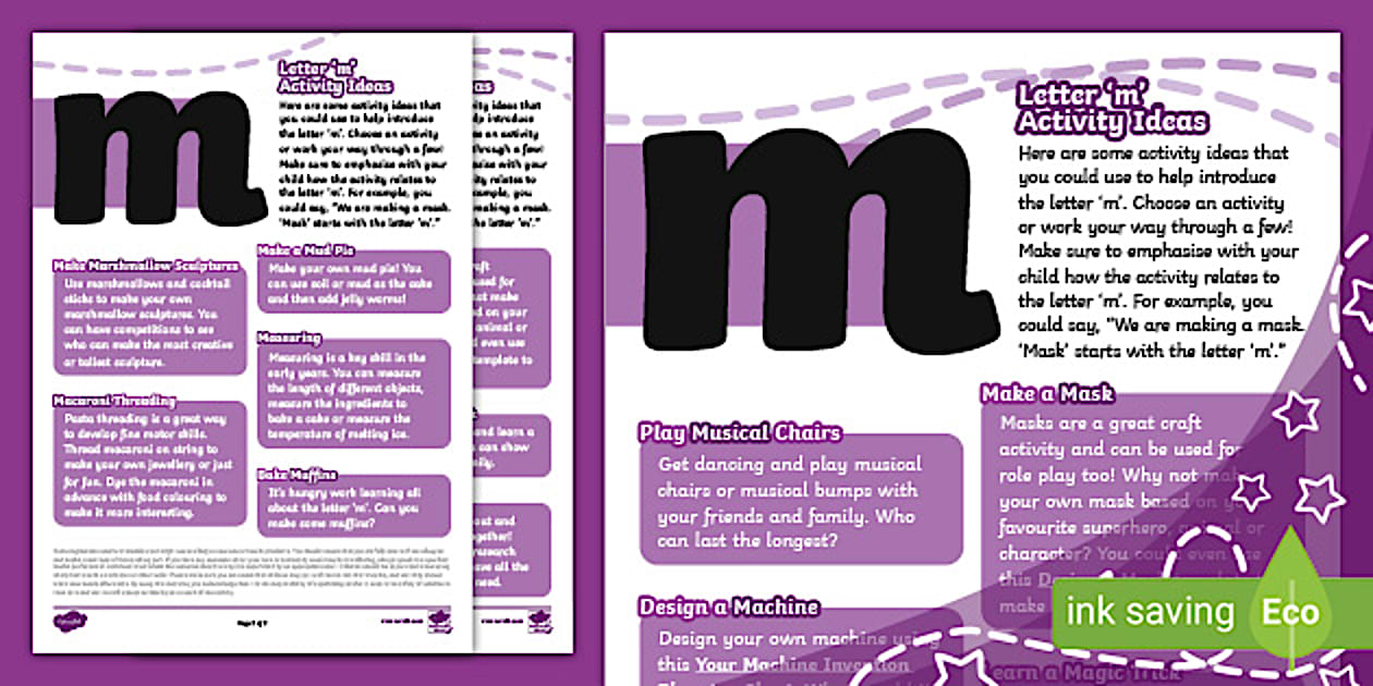 Letter 'm' Activity Ideas (teacher made) - Twinkl
