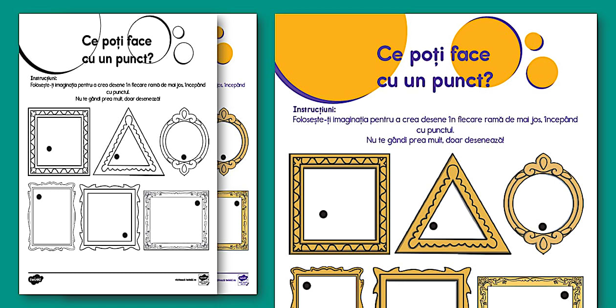 Ce poți face cu un punct? – Fișă de activitate - Twinkl
