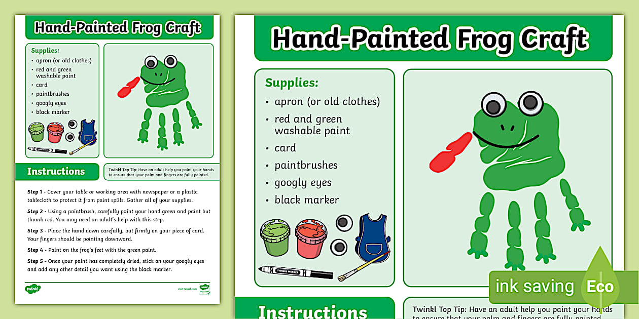 Hand-Painted Frog Craft (teacher made) - Twinkl