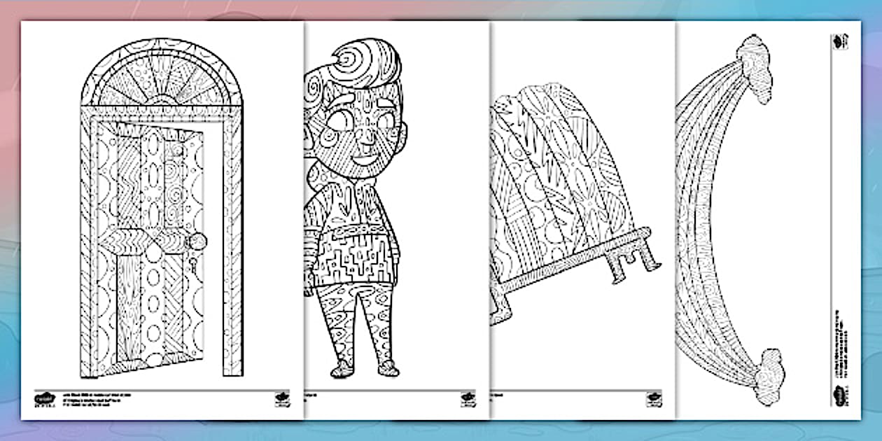 The Boy and the Rainbow Mindfulness Colouring Pages - Twinkl