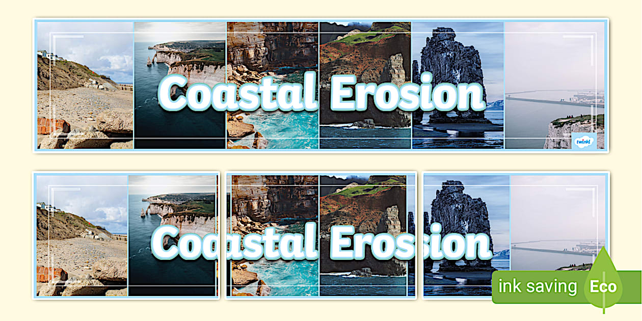 Coastal Erosion Photo Display Banner (teacher made) - Twinkl