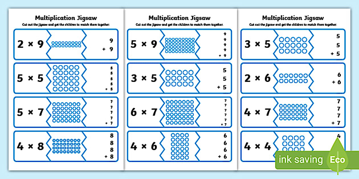 Multiplication Matching Puzzle Game (teacher made) - Twinkl